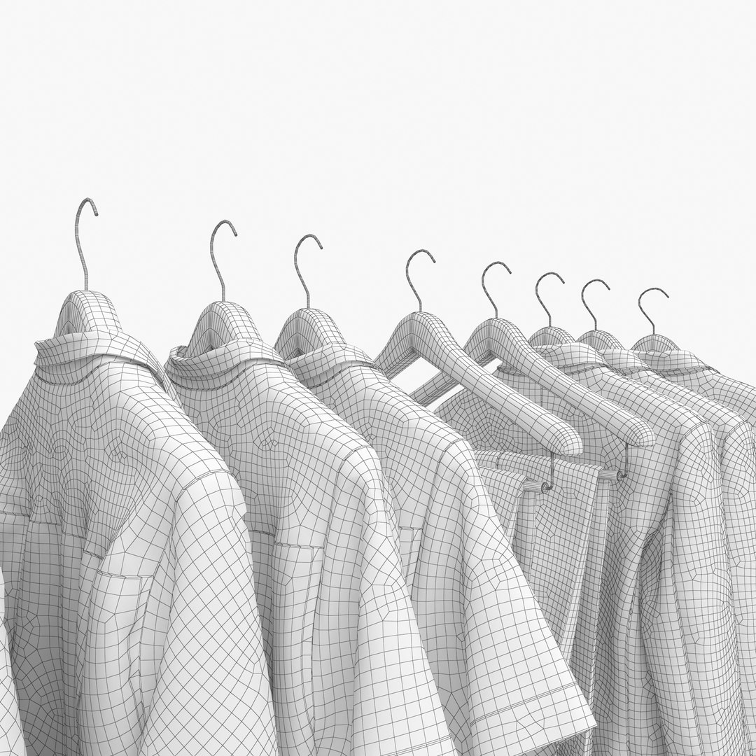 3D Clothes Hangers Model - TurboSquid 1155664