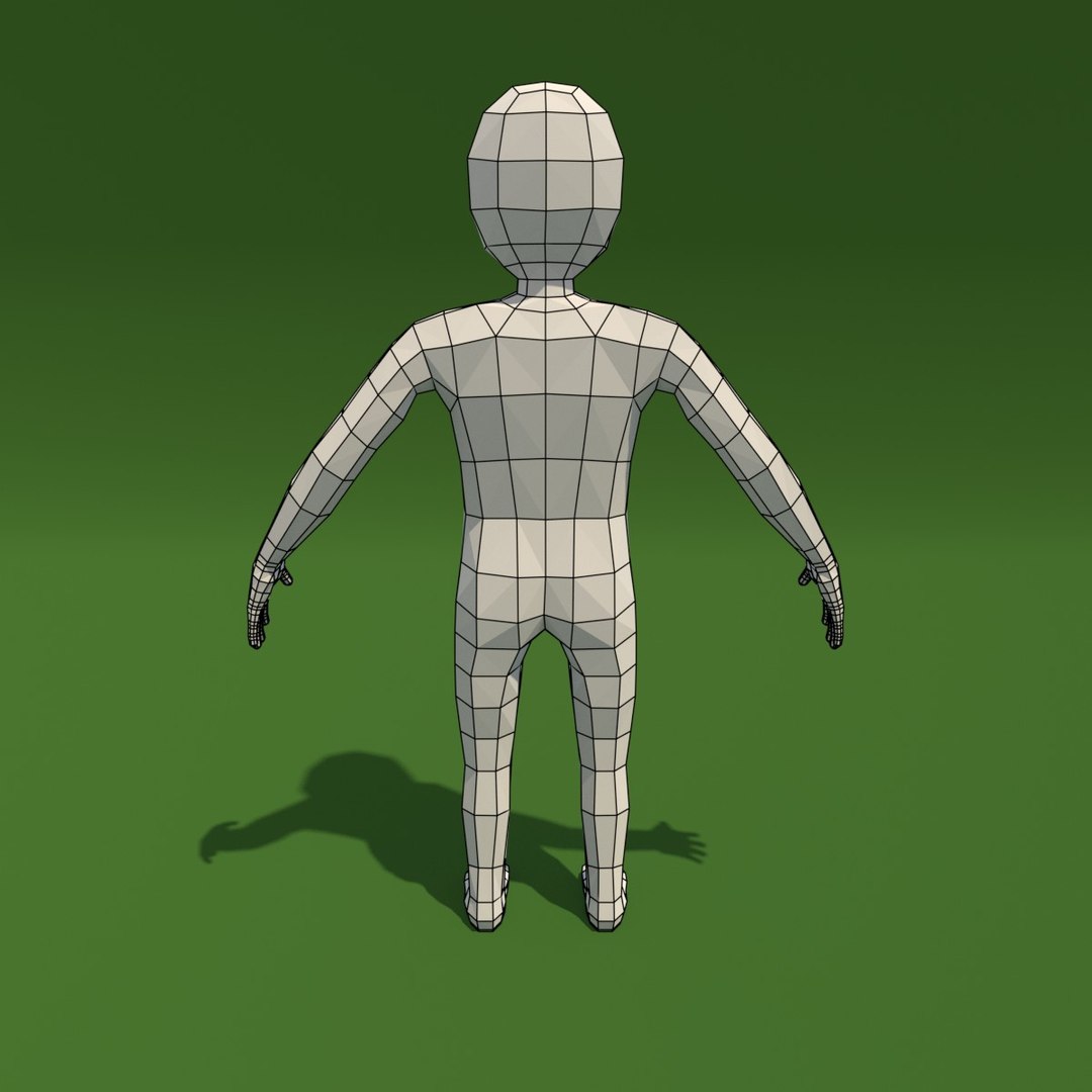 3d Basemesh Cartoon Man Model