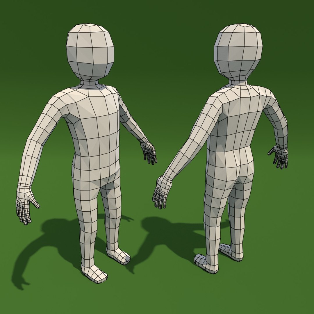 3d Basemesh Cartoon Man Model