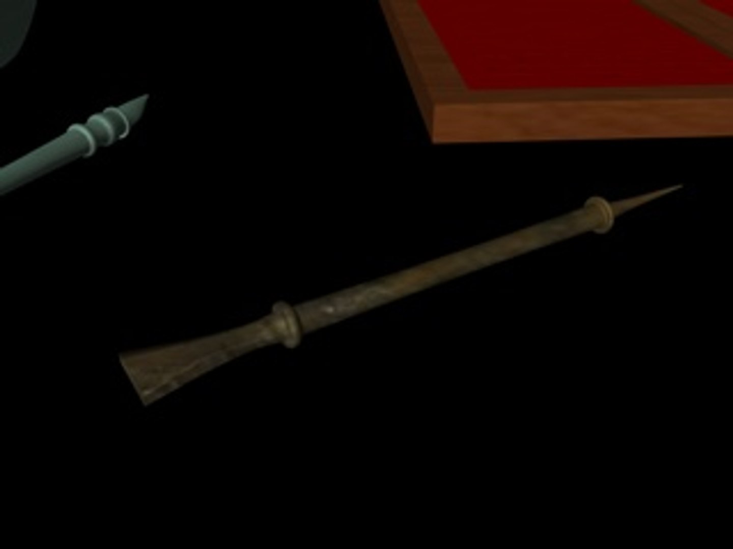 3d model roman pens inkwell writing