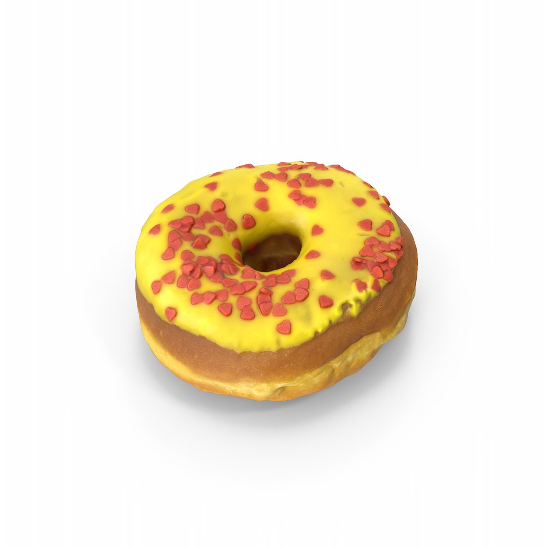 Yellow Donut 3D - TurboSquid 2398532