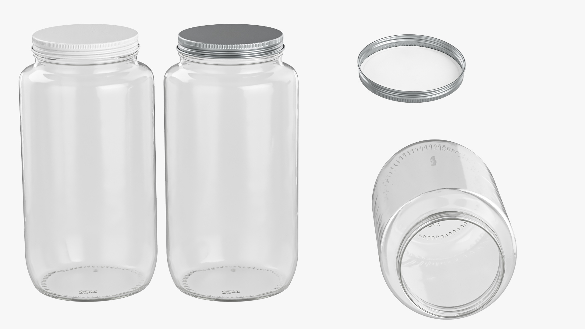 3D Glass Jar 32oz Model - TurboSquid 2253436