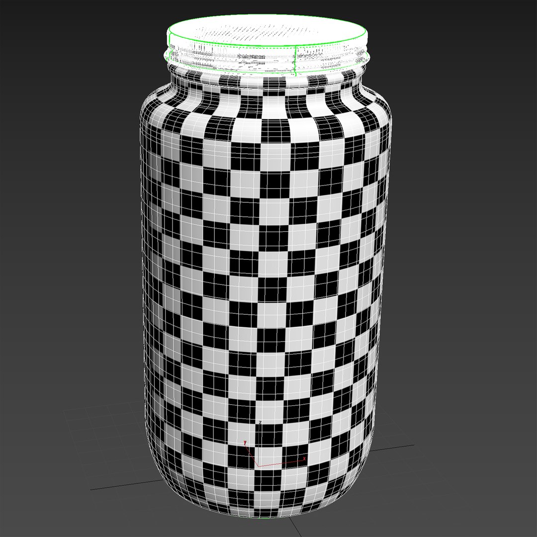 3D Glass Jar 32oz Model - TurboSquid 2253436