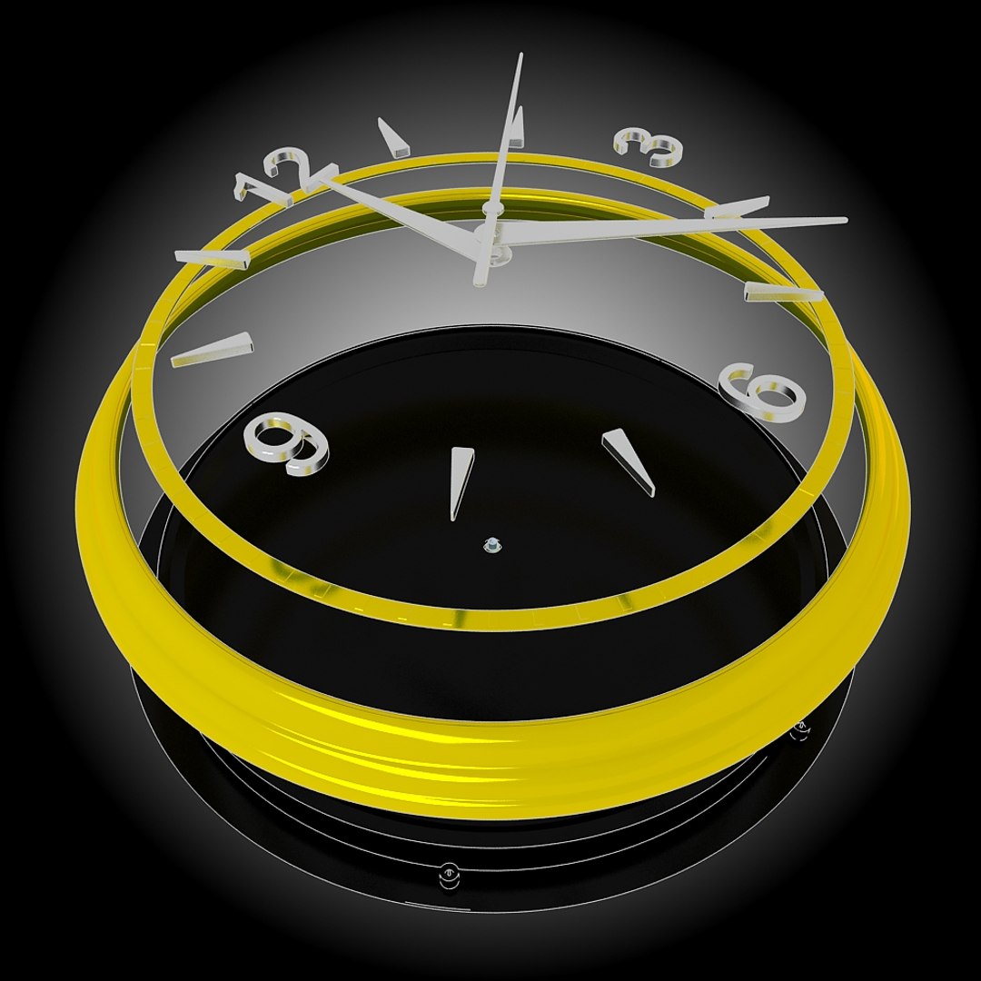 Extremely Clock Mechanism Animation 3d Model