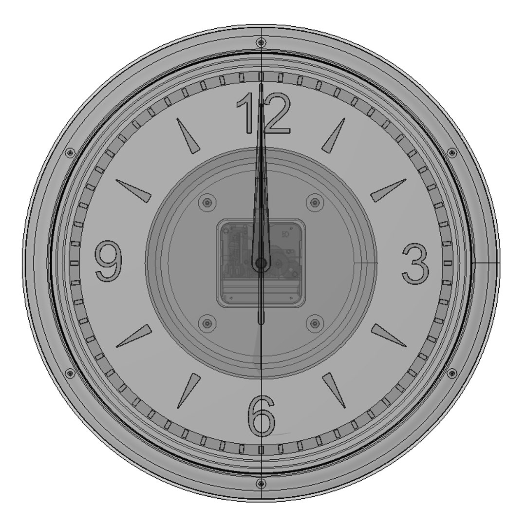 Extremely Clock Mechanism Animation 3d Model