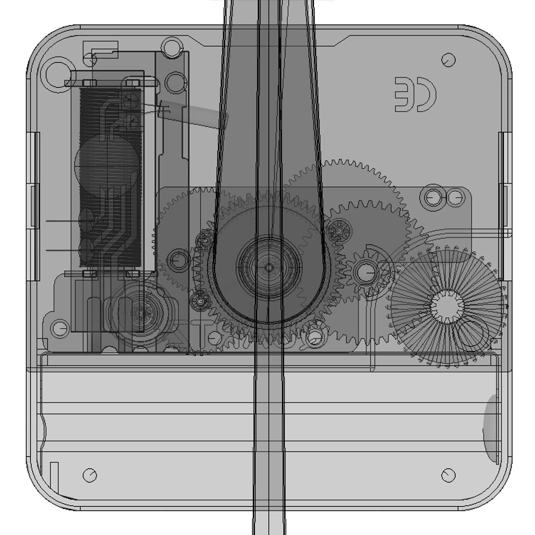 Extremely Clock Mechanism Animation 3d Model