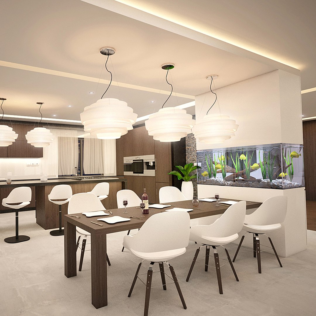 3d Modern Apartment Aquarium