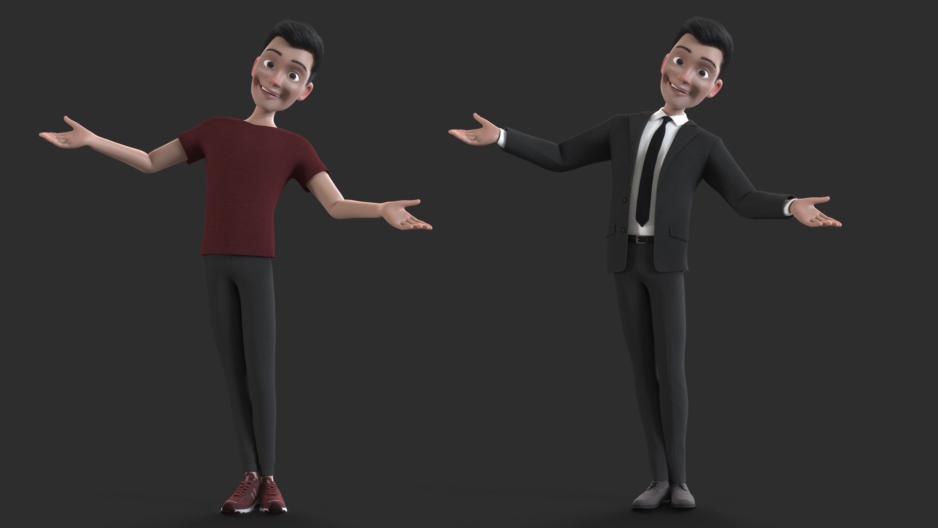 Cartoon Man - Toon 3D Model - TurboSquid 1554873