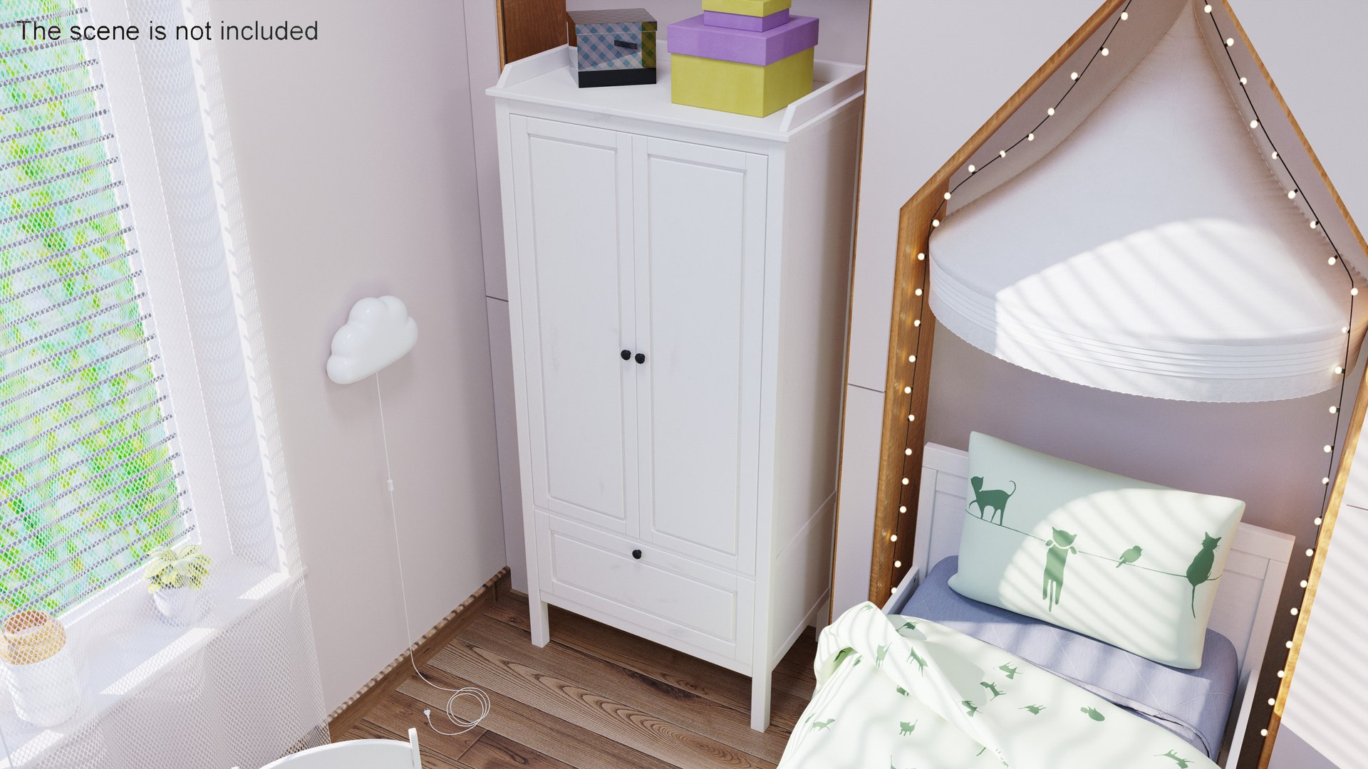 3D Model Wardrobe Children For Room IKEA SUNDVIK White - TurboSquid 2136795