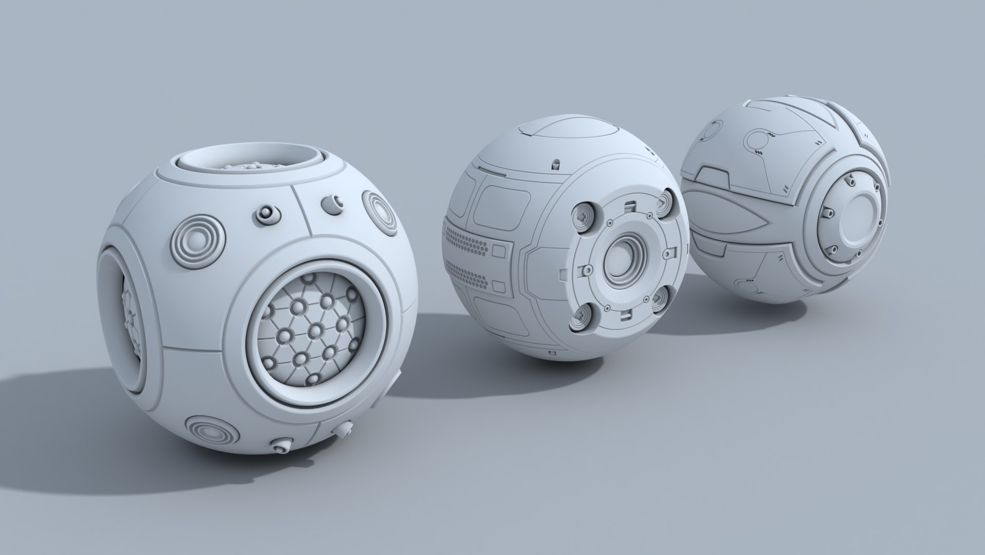 3D Scifi Mechanical Sphere Collection 01 - TurboSquid 2272408