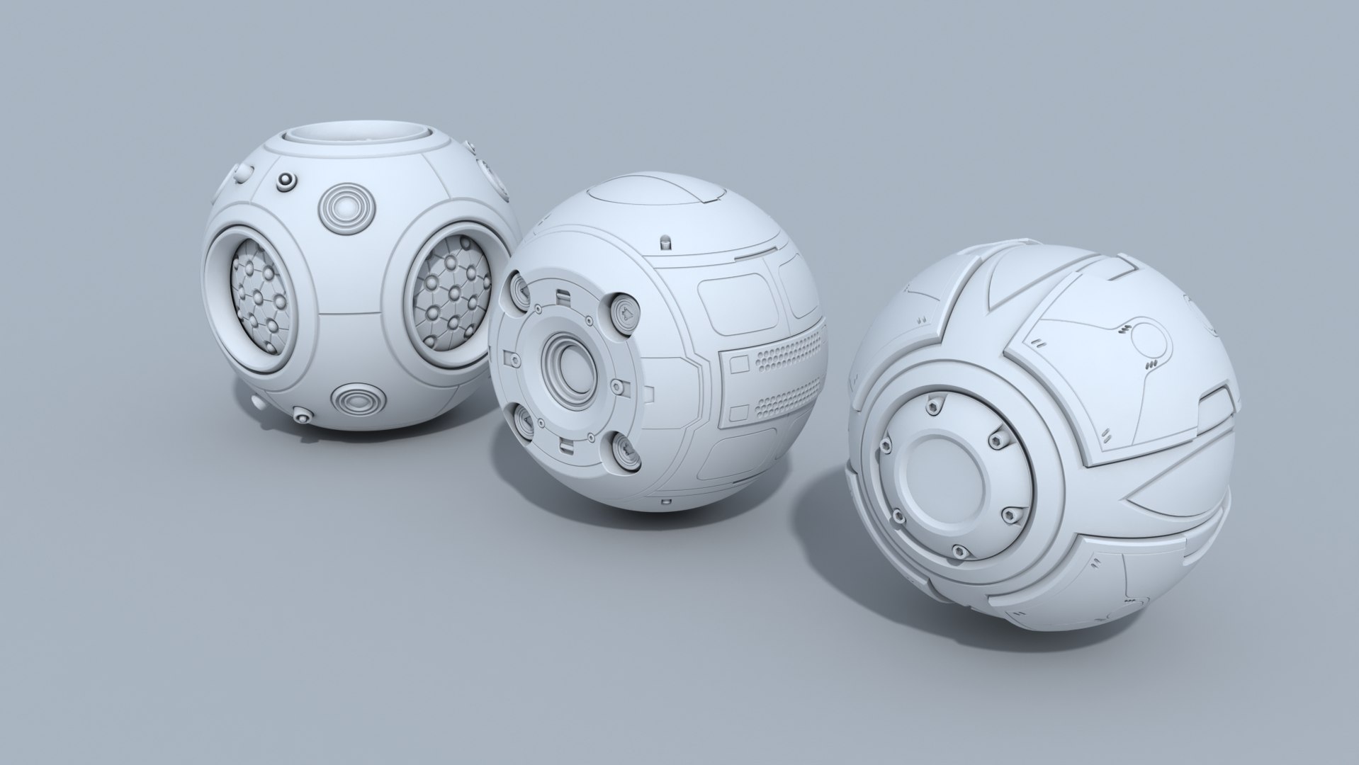 3D Scifi Mechanical Sphere Collection 01 - TurboSquid 2272408