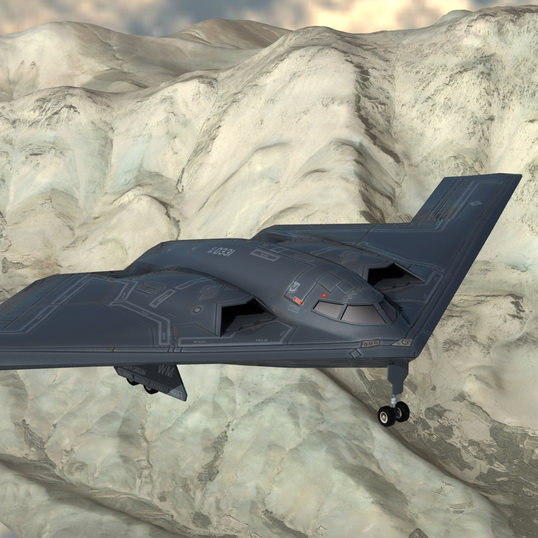 b2a stealth bomber spirit 3d model