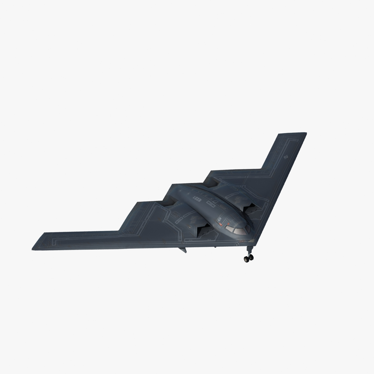 b2a stealth bomber spirit 3d model