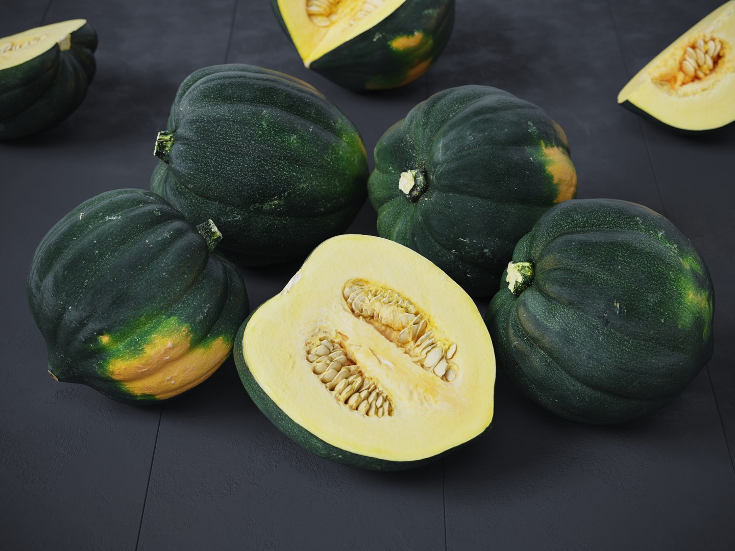 Acorn Squash 3D - TurboSquid 2095226