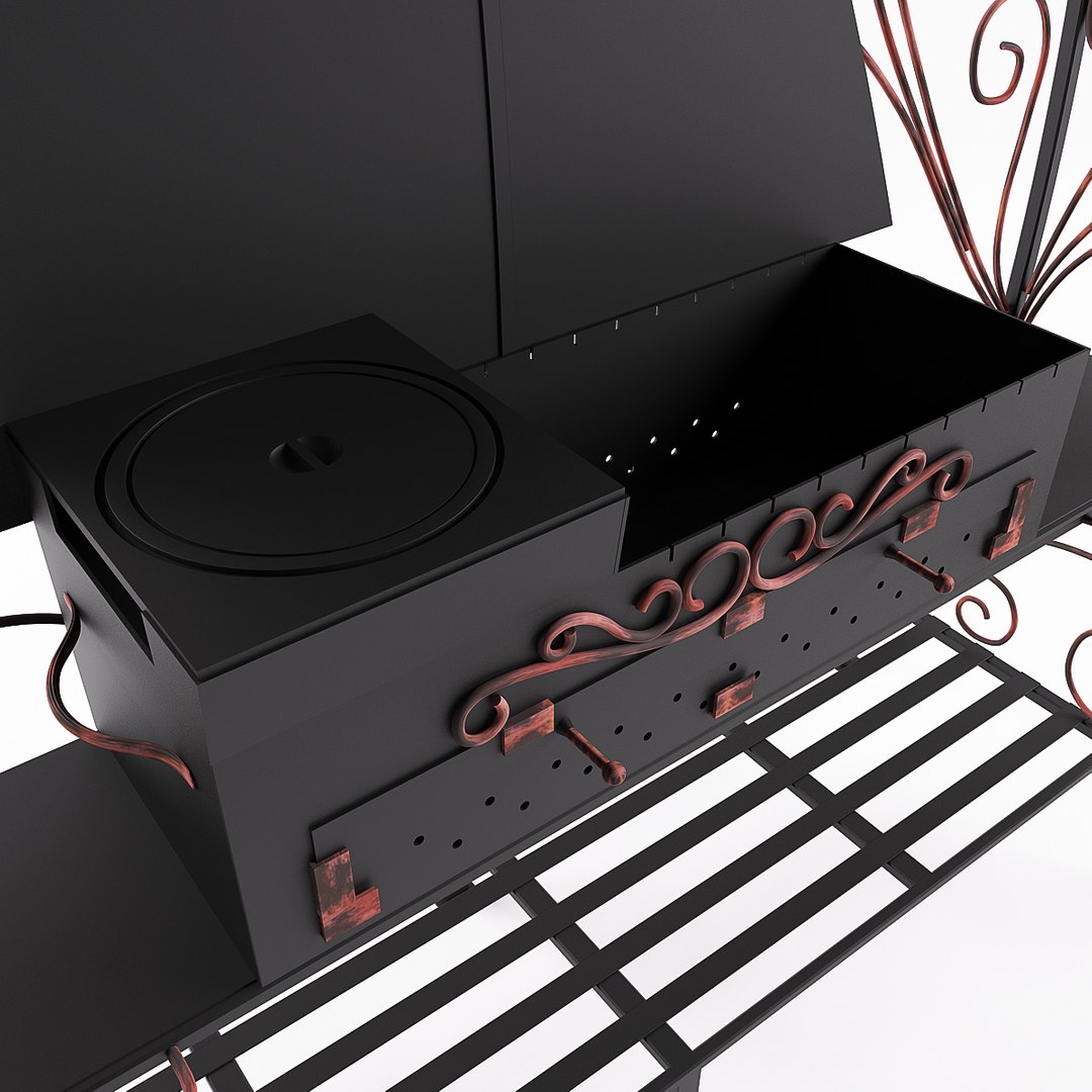 3d Grill Modelled Model