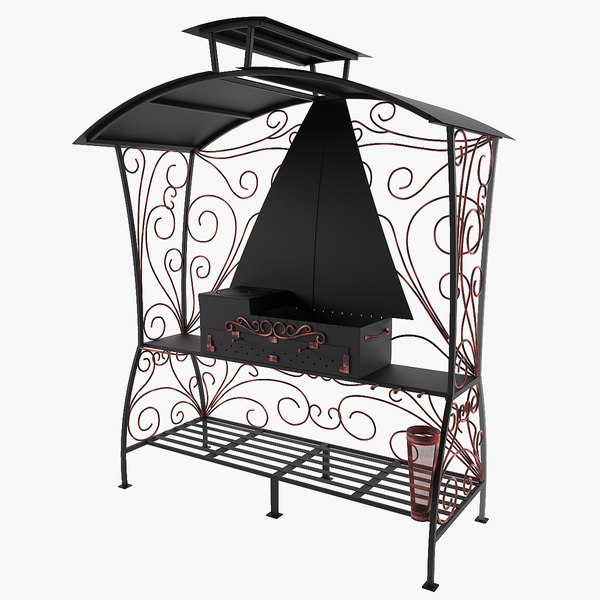 3d grill modelled model