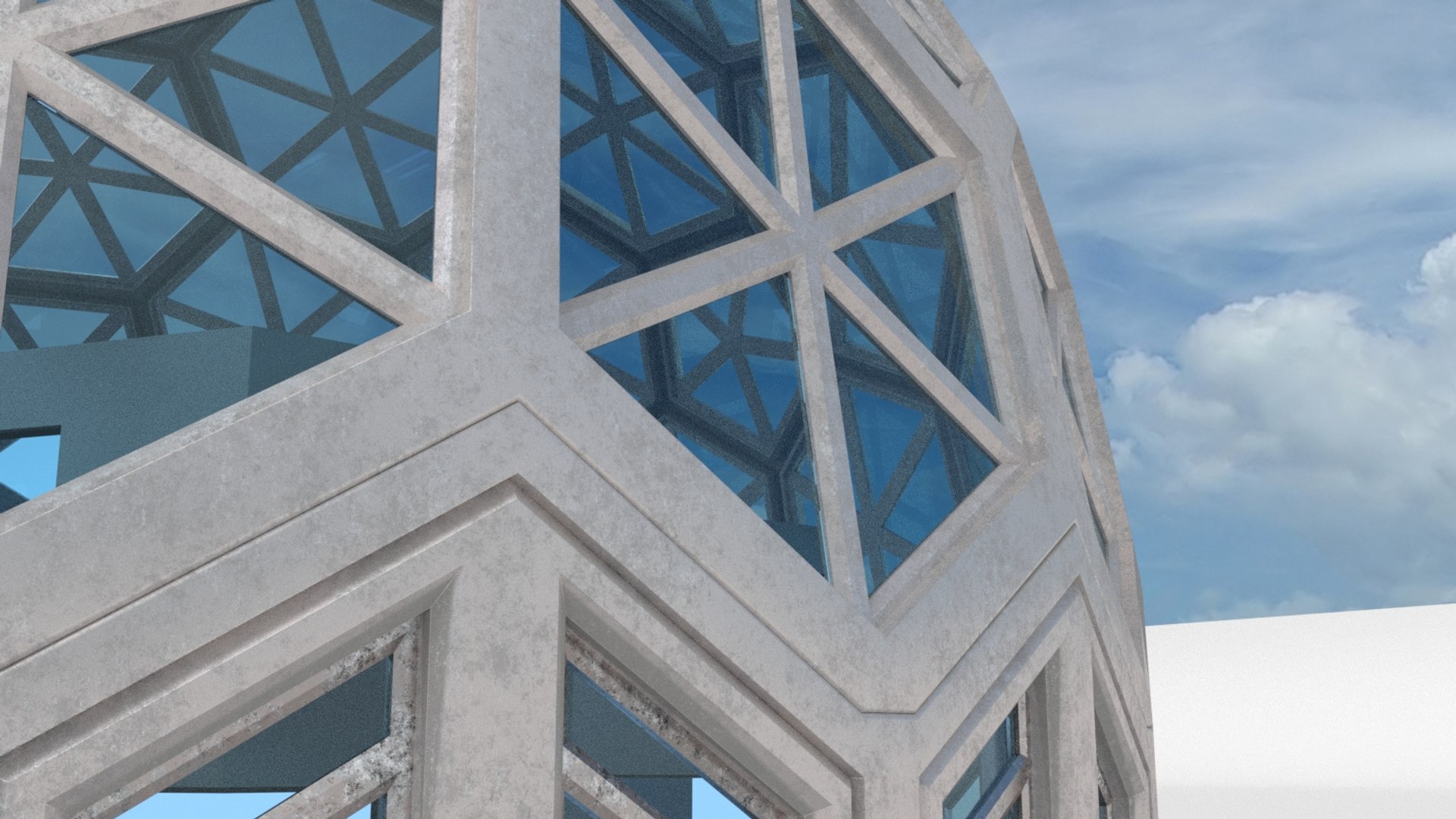 3d Small Dome Hexagon Pattern Model