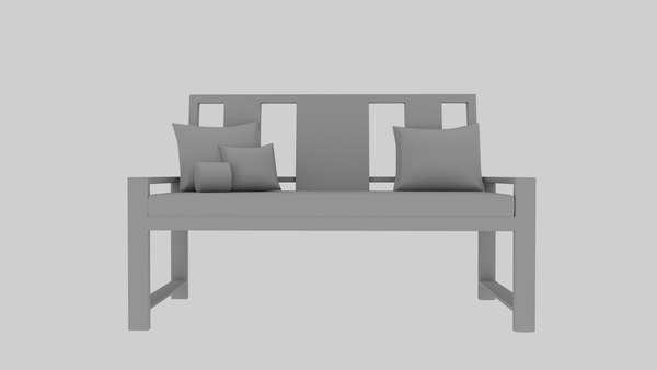 Low Poly Bench with Pillows 3D model - TurboSquid 2046226