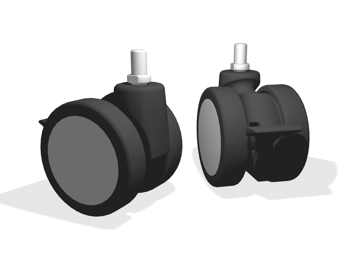 3d Model Castor Chairs Trolleys
