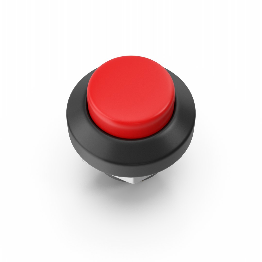 Red Push Button 3D Model - TurboSquid 2162597