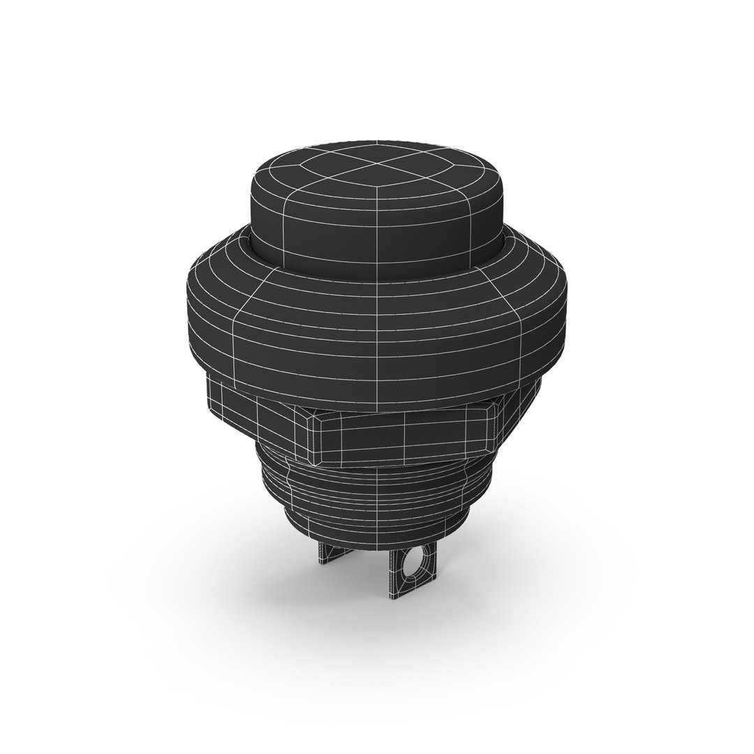 Red Push Button 3D Model - TurboSquid 2162597