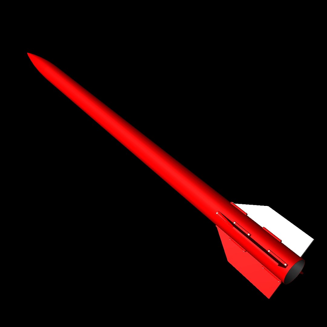 3d meteorological sounding rocket black model