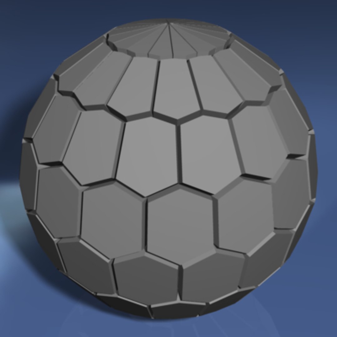 Hexagonally Faceted Sphere 3ds