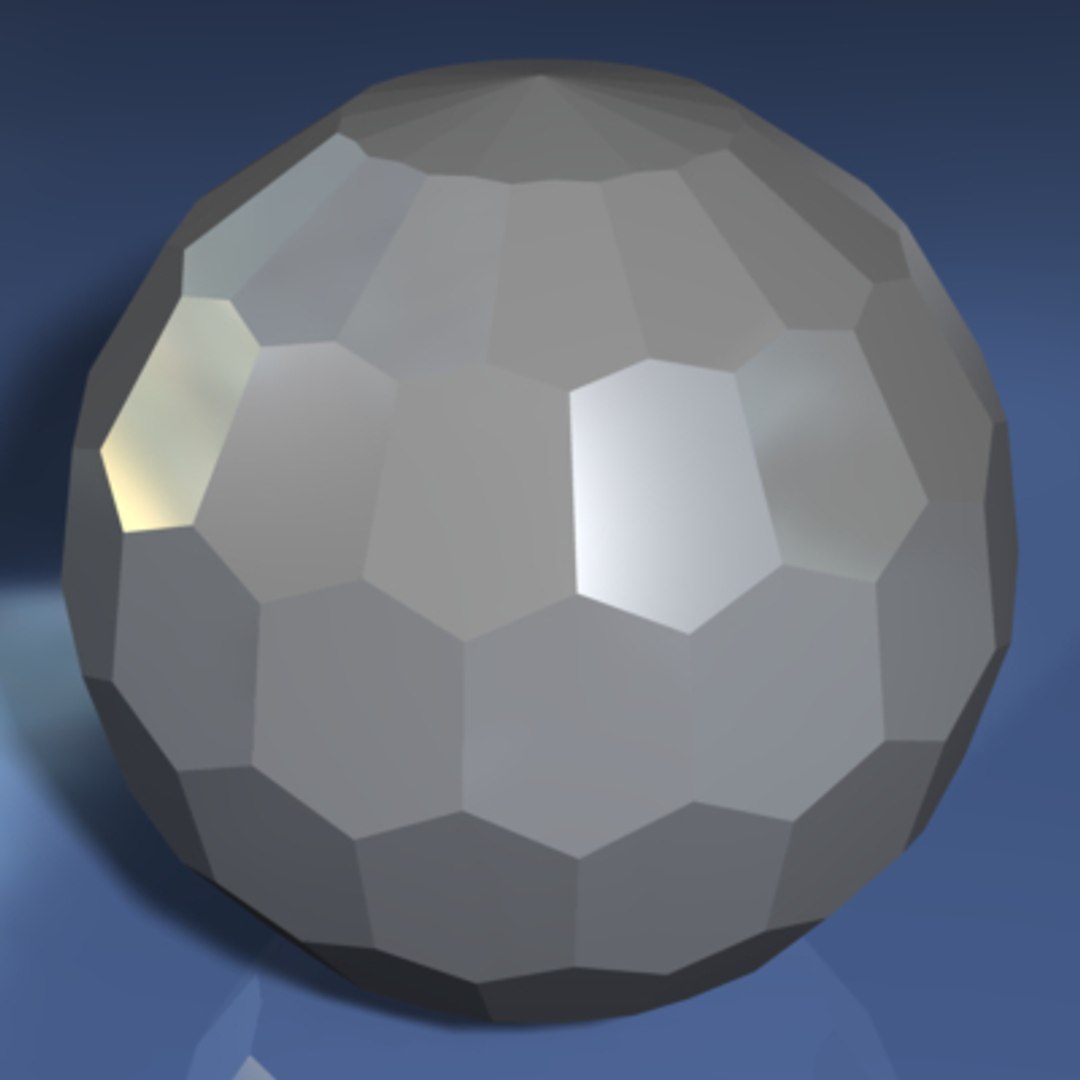Hexagonally Faceted Sphere 3ds