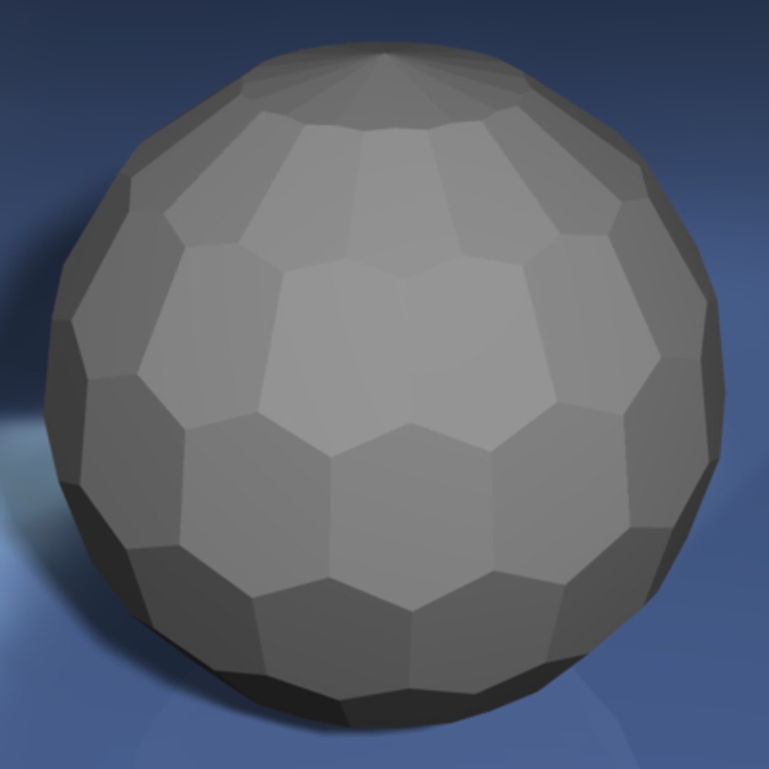 Hexagonally Faceted Sphere 3ds