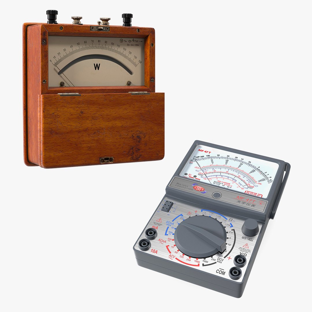 Watt Meters Collection model - TurboSquid 1992511