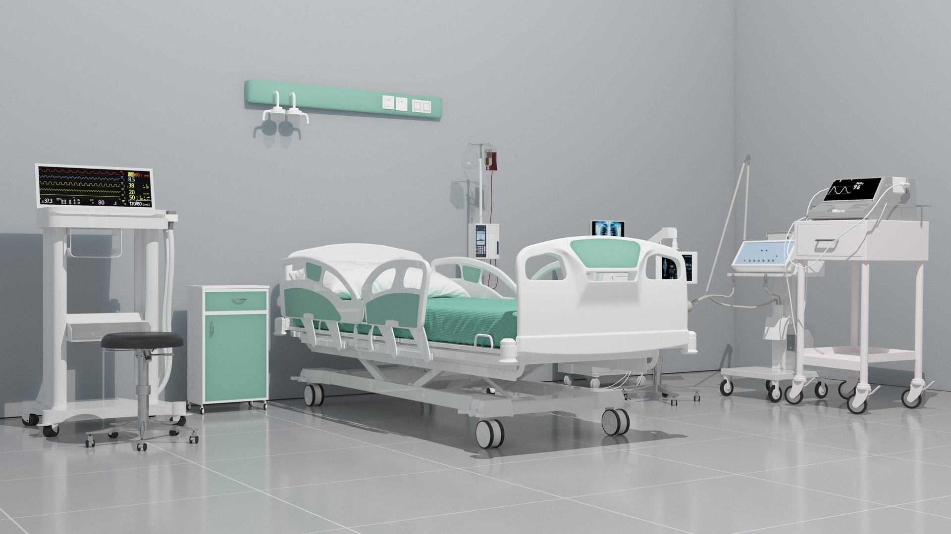 3D Intensive Care Unit 4 - TurboSquid 2057803