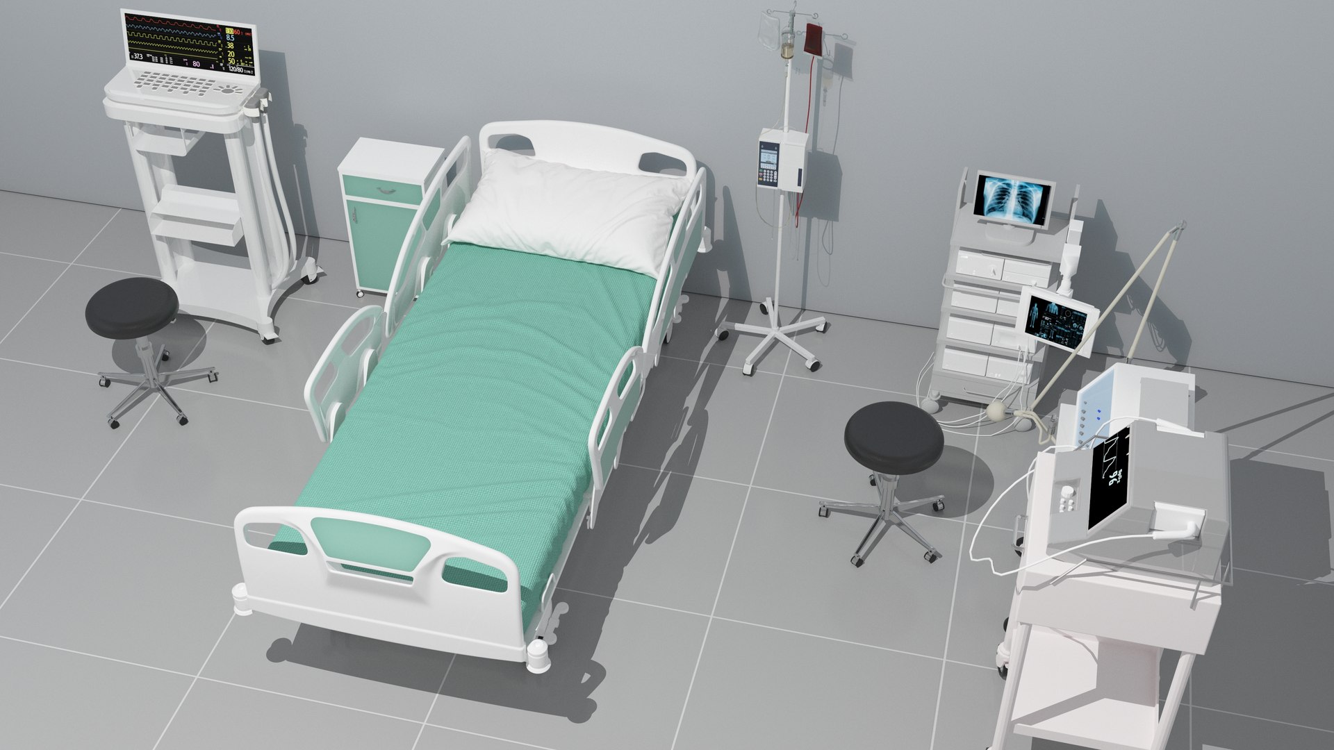 3D Intensive Care Unit 4 - TurboSquid 2057803