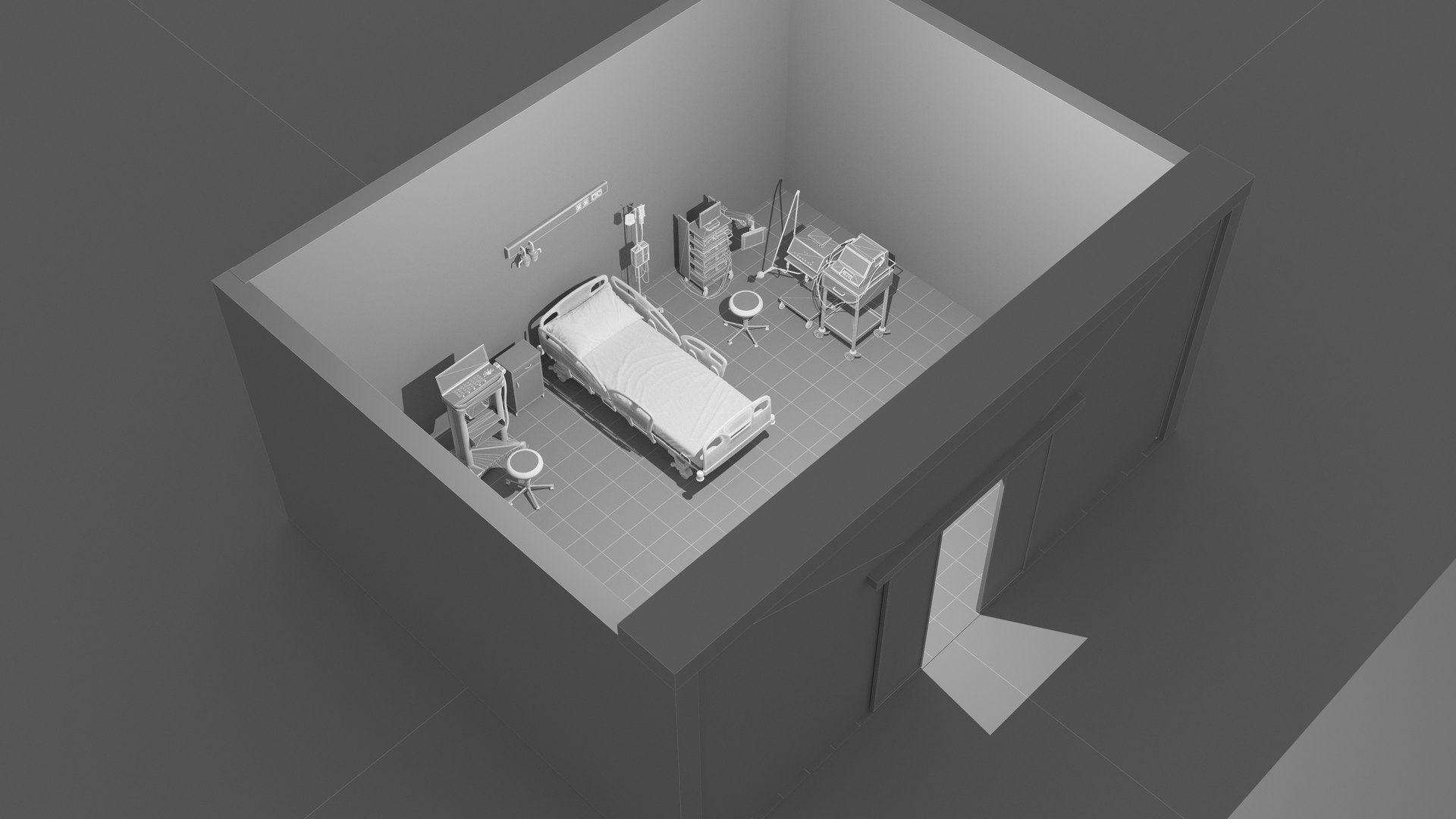 3D Intensive Care Unit 4 - TurboSquid 2057803