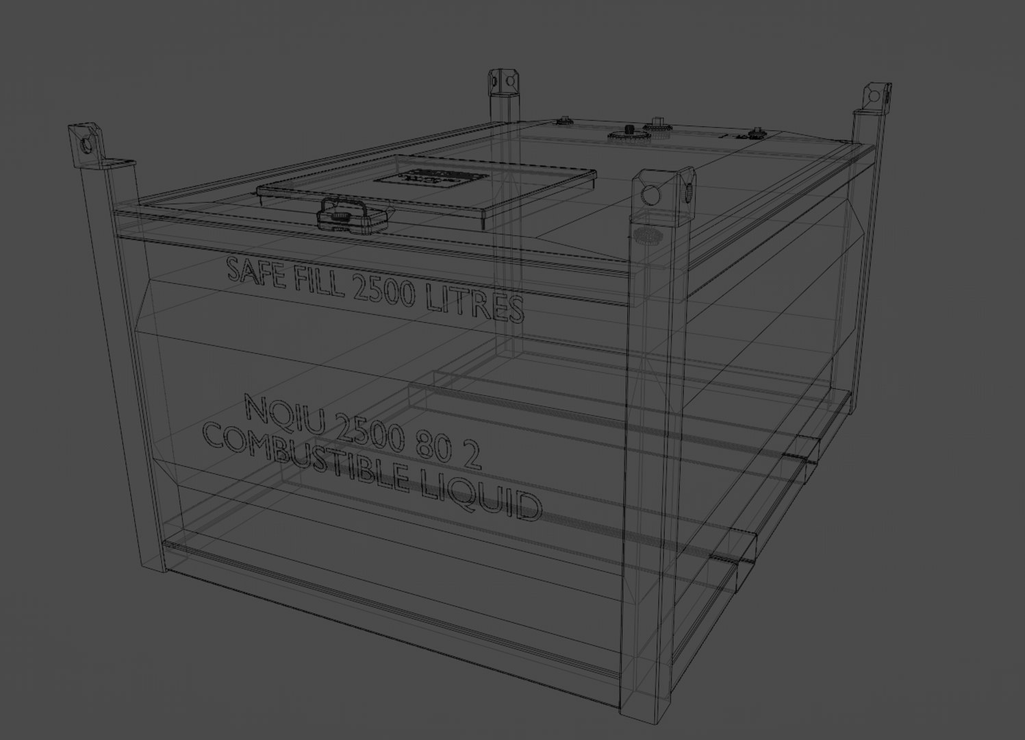 Fuel Tank 2500L 3D model - TurboSquid 2032501