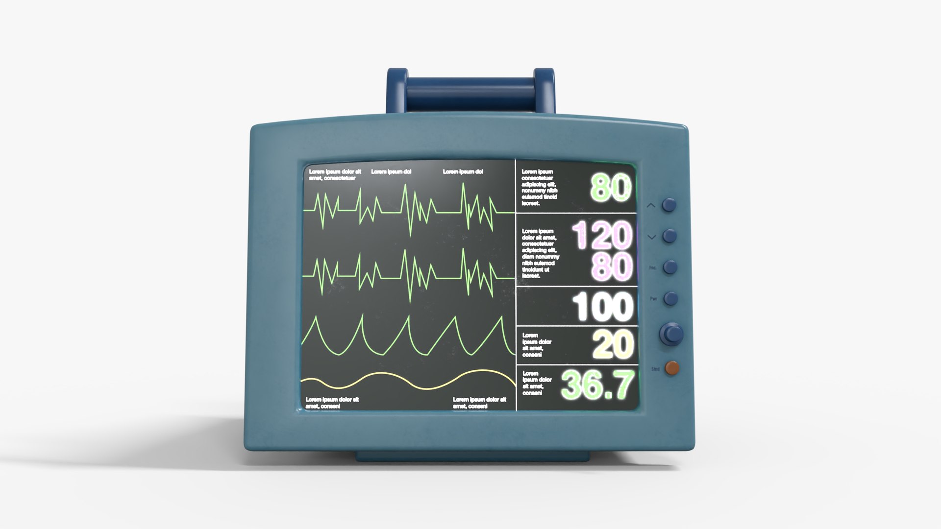 Patient Monitoring Medical Low-poly 3D Model 3D Model - TurboSquid 2340612