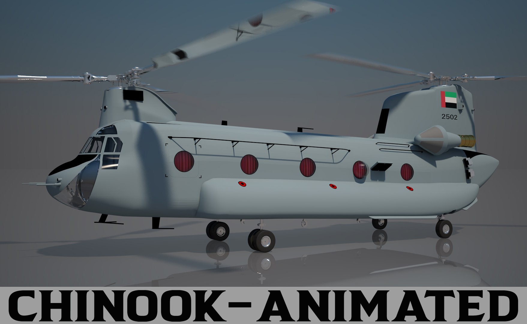 3D Uae Air Force Chinook - TurboSquid 1450542