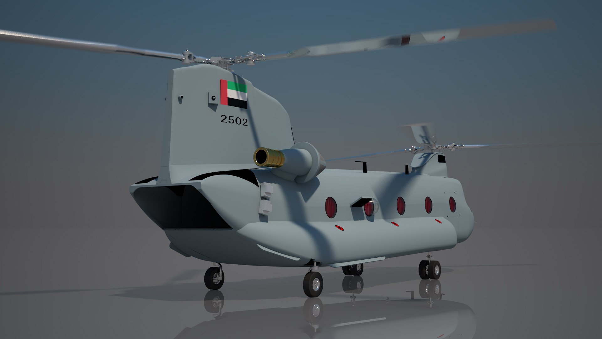 3D Uae Air Force Chinook - TurboSquid 1450542