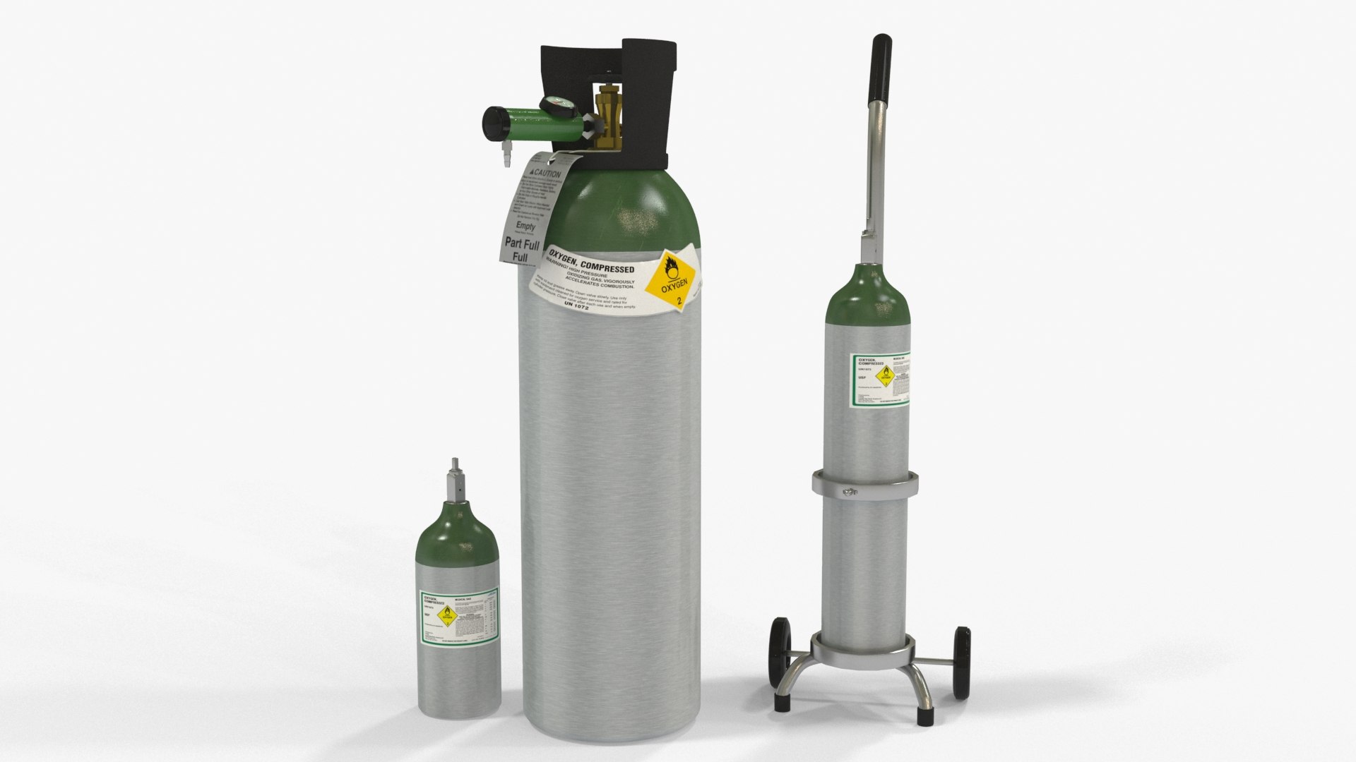 Medical Oxygen Tanks 3D - TurboSquid 1447598