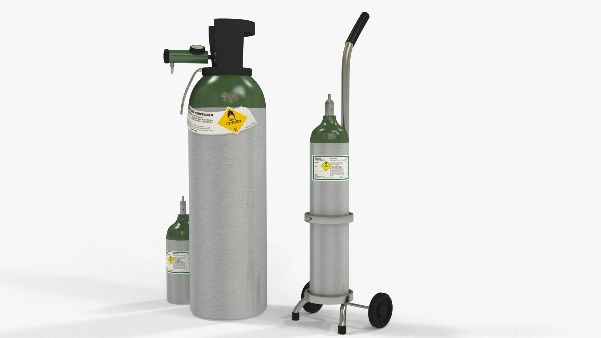 Medical Oxygen Tanks 3D - TurboSquid 1447598