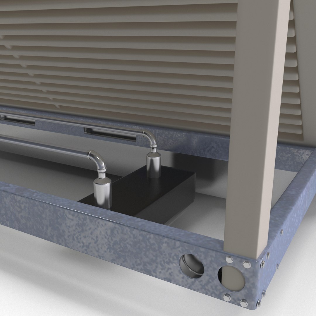 3d rooftop heating cooling unit model