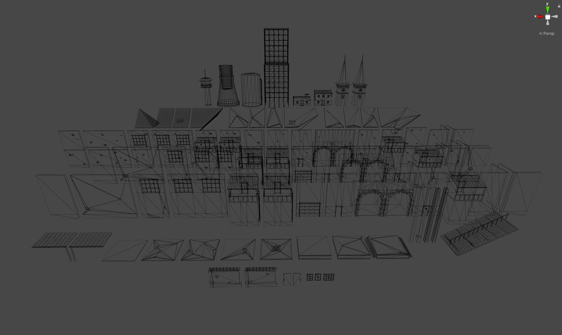 3D Low Poly FPS Map Vol5 - Railway Station Map with Trains model ...