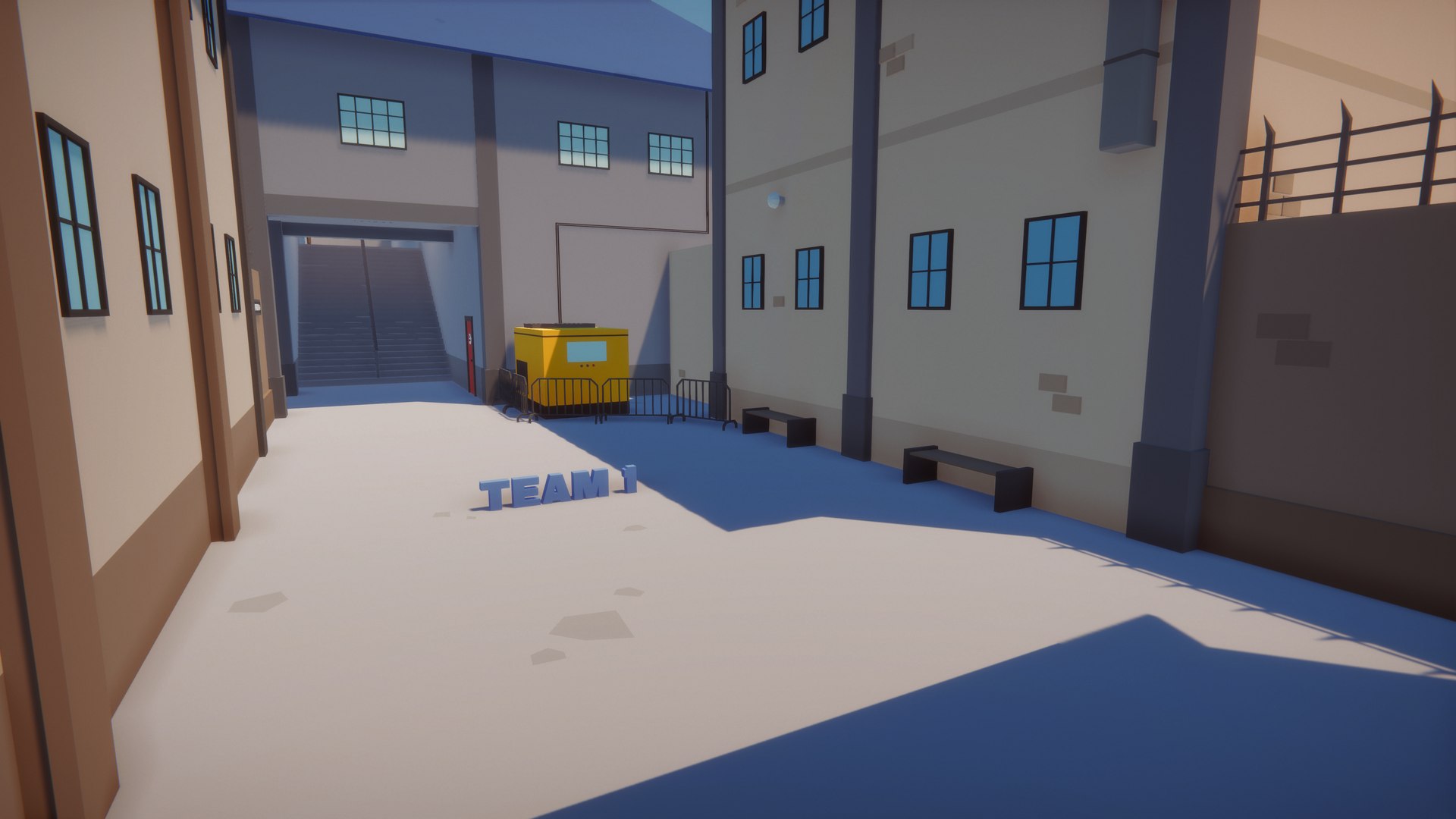 3D Low Poly FPS Map Vol5 - Railway Station Map with Trains model ...