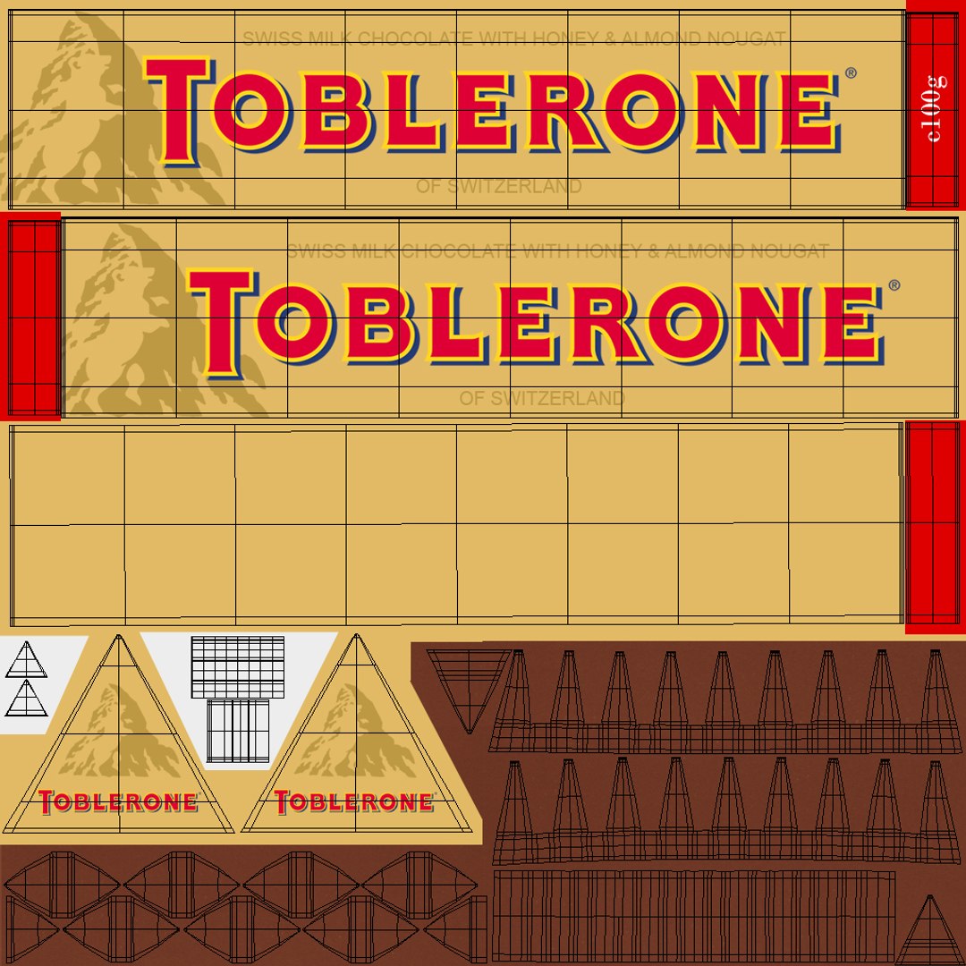 3D Model Chocolate Toblerone - TurboSquid 1671792