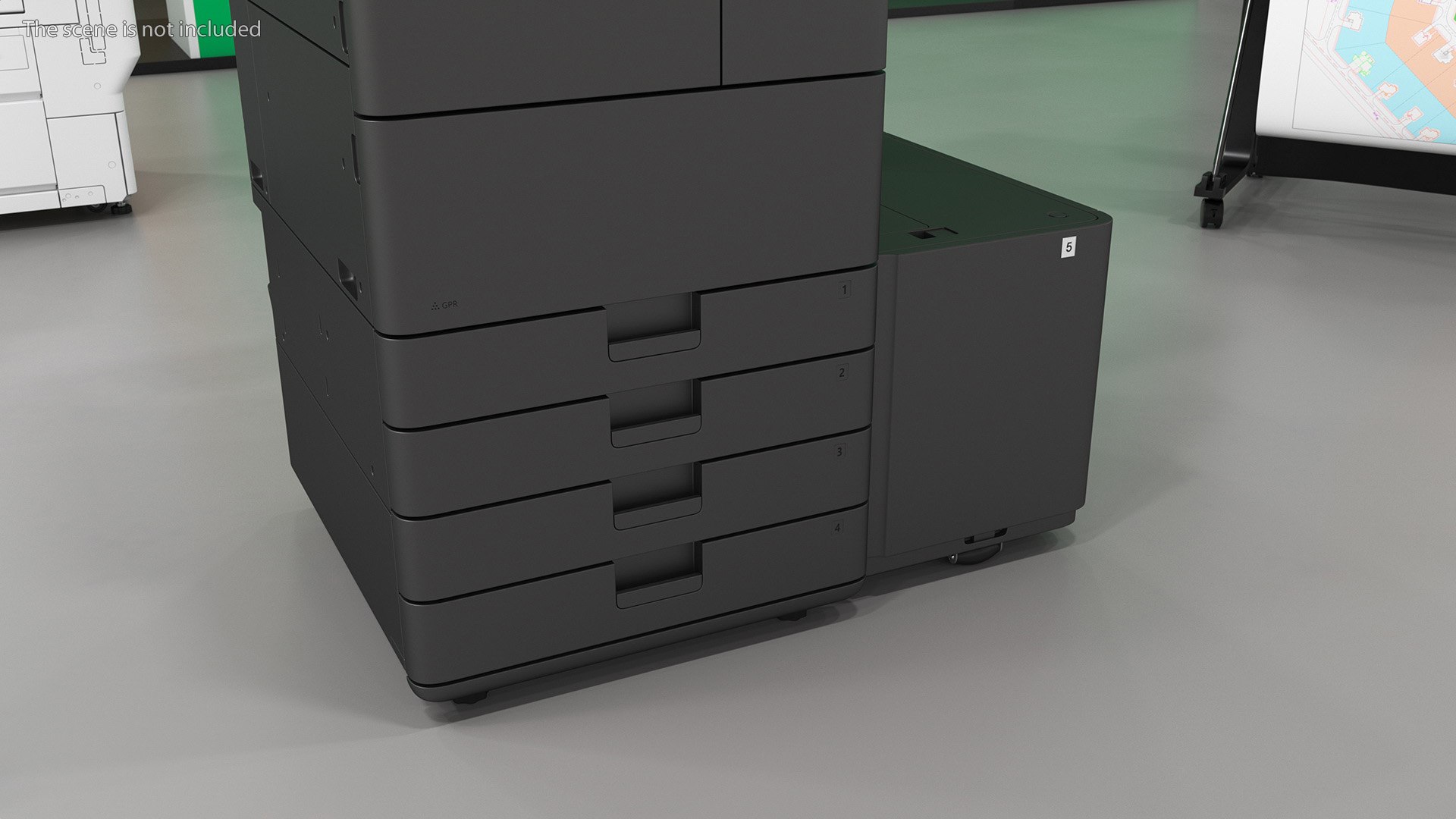 Laser MFP Black With Paper Deck Unit Tray Model - TurboSquid 2252151