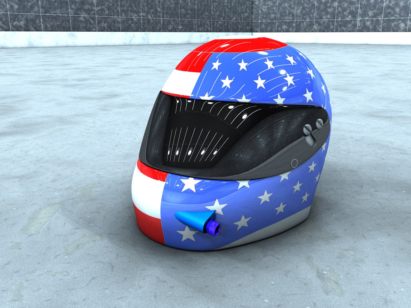 Racing Helmet 3d Model