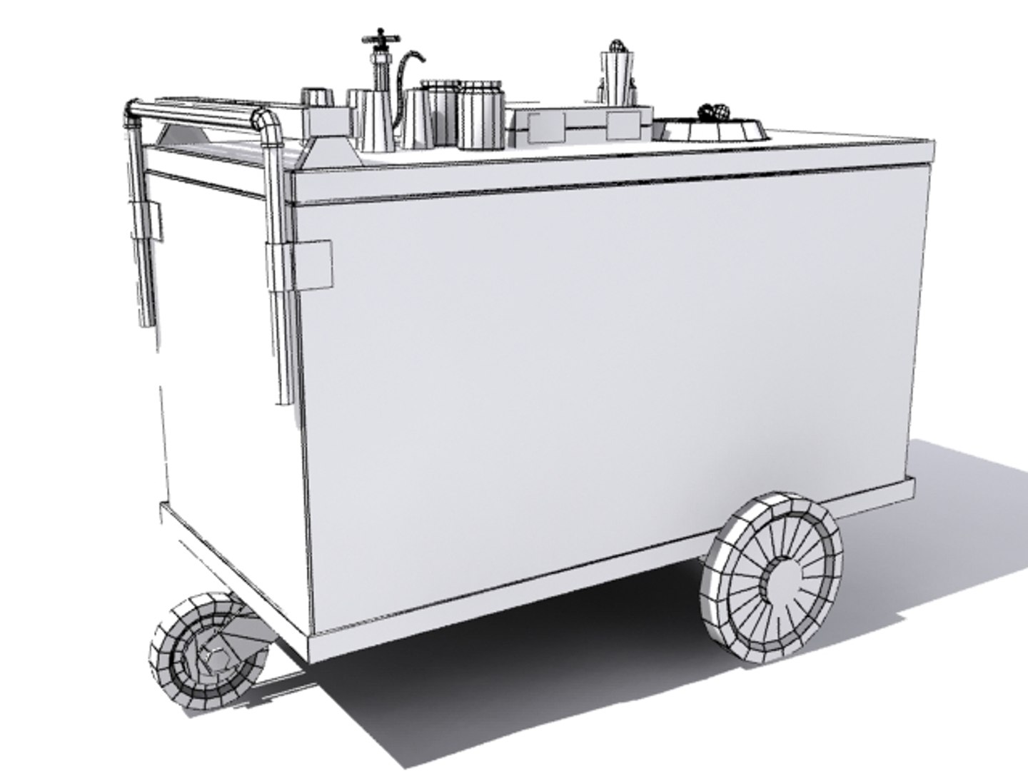 3d Model Indian Water Thela