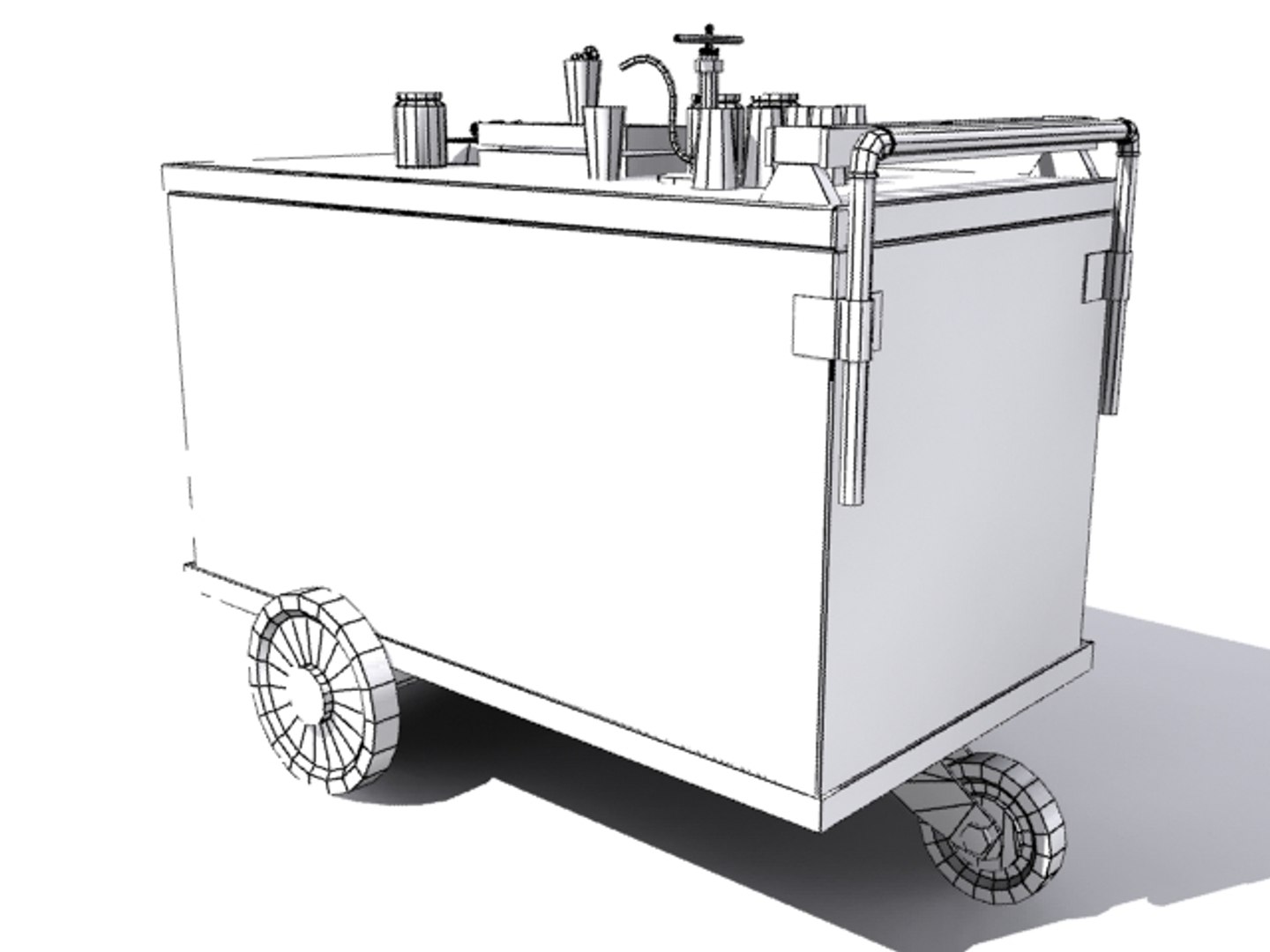 3d Model Indian Water Thela