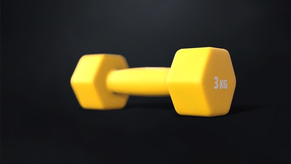 フィットネスダンベル3kg3Dモデル - TurboSquid 1791930
