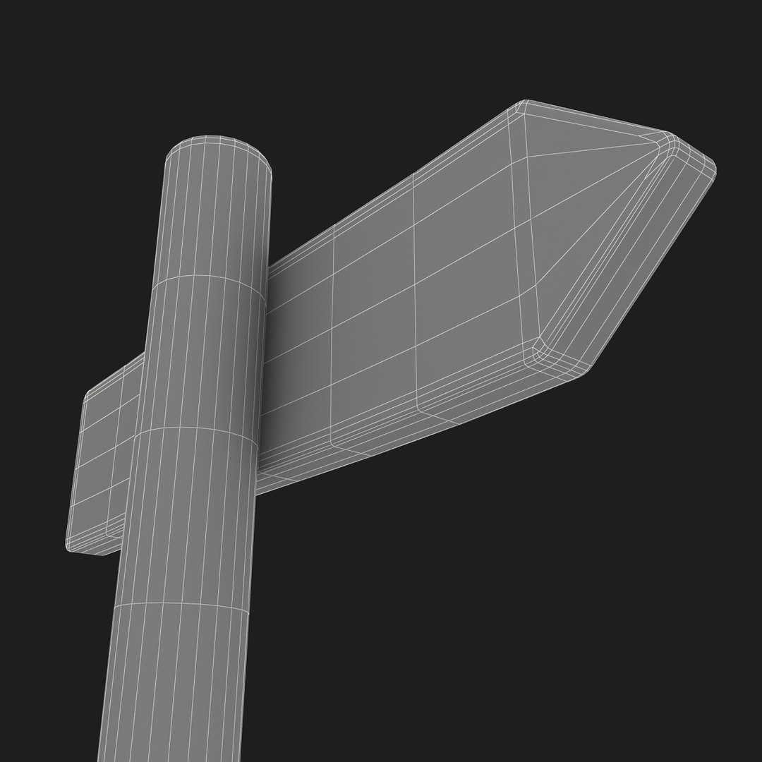 3d Realistic Wooden Signboard 03 Model