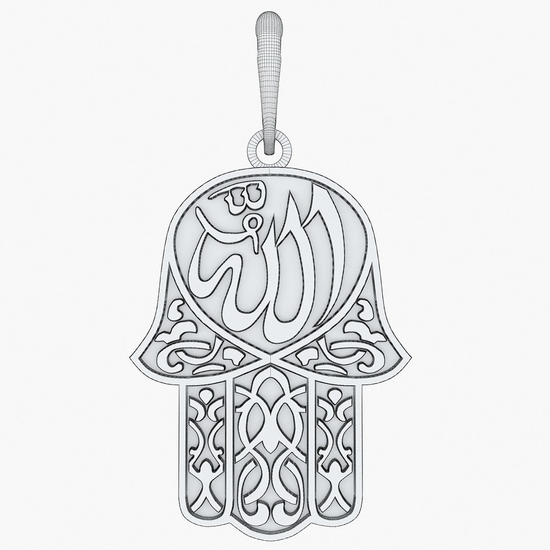 hamsa pendant 3d model